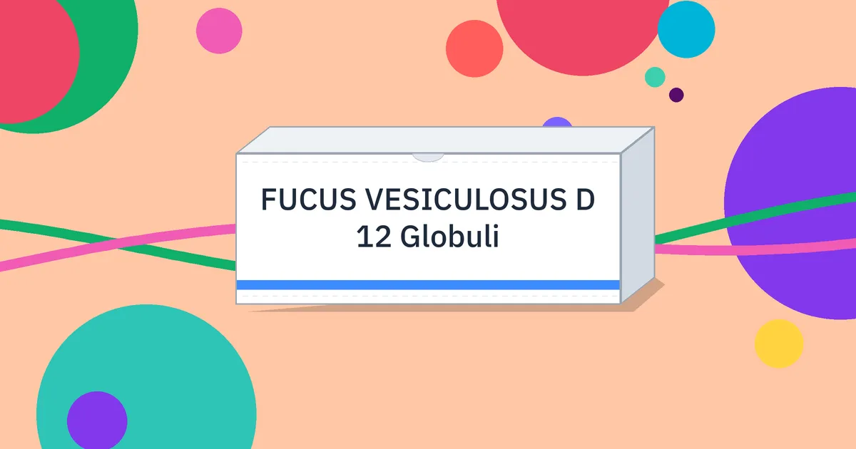 Symbolbild: Packung mit der Aufschrift FUCUS VESICULOSUS D 12 Globuli (PZN 07247459) – Verfügbarkeit und Bezug in Apotheken in Frankfurt am Main