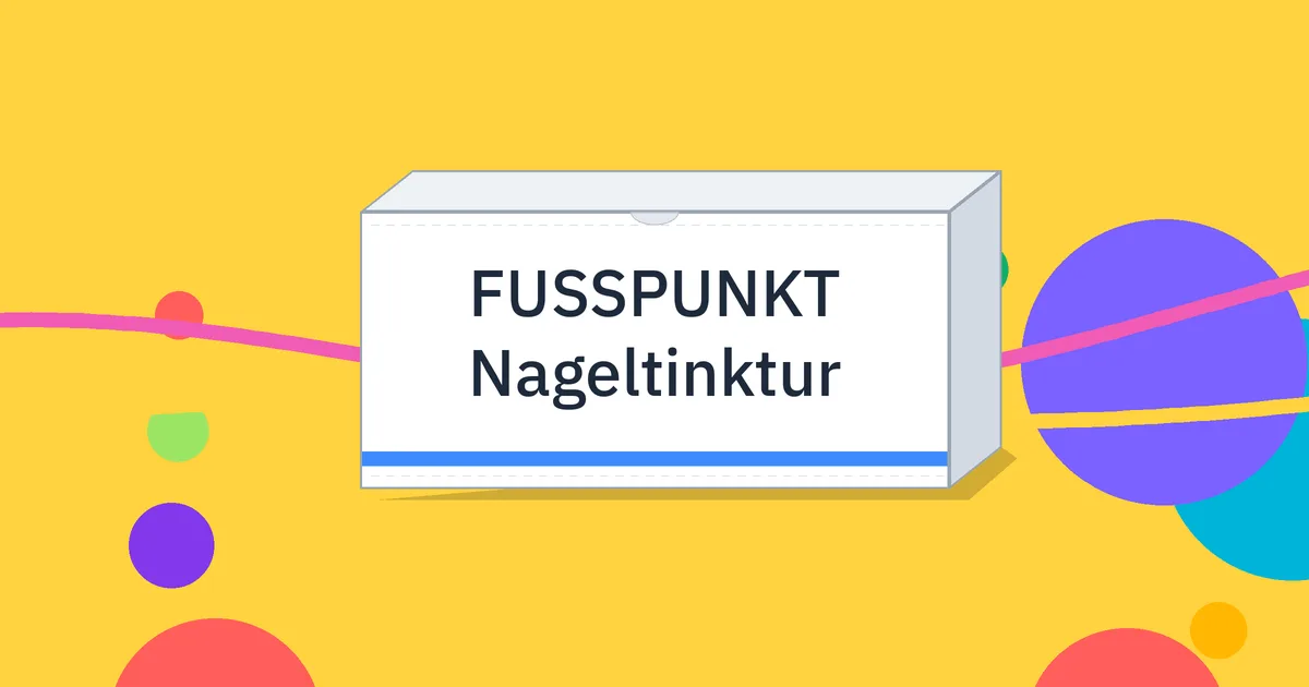 Symbolbild: Packung mit der Aufschrift FUSSPUNKT Nageltinktur (PZN 18436353) – Verfügbarkeit und Bezug in Apotheken in Frankfurt am Main