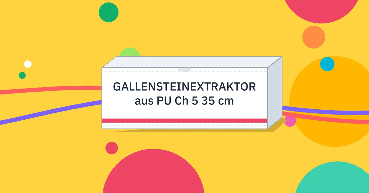 Symbolbild: Packung mit der Aufschrift GALLENSTEINEXTRAKTOR aus PU Ch 5 35 cm (PZN 10085279) – Verfügbarkeit und Bezug in Apotheken in Frankfurt am Main