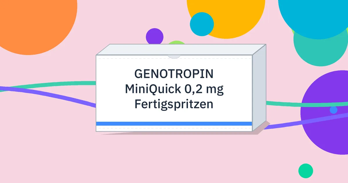 Symbolbild: Packung mit der Aufschrift GENOTROPIN MiniQuick 0,2 mg Fertigspritzen (PZN 02833170) – Verfügbarkeit und Bezug in Apotheken in Frankfurt am Main