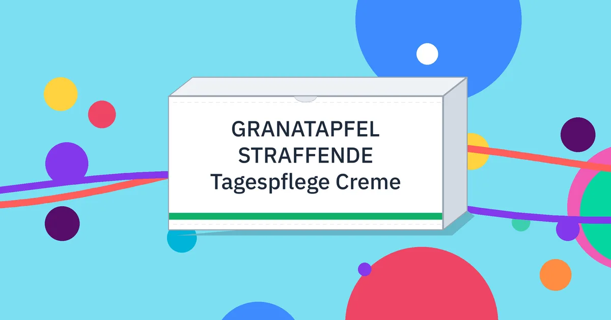 Symbolbild: Packung mit der Aufschrift GRANATAPFEL STRAFFENDE Tagespflege Creme (PZN 09233668) – Verfügbarkeit und Bezug in Apotheken in Frankfurt am Main