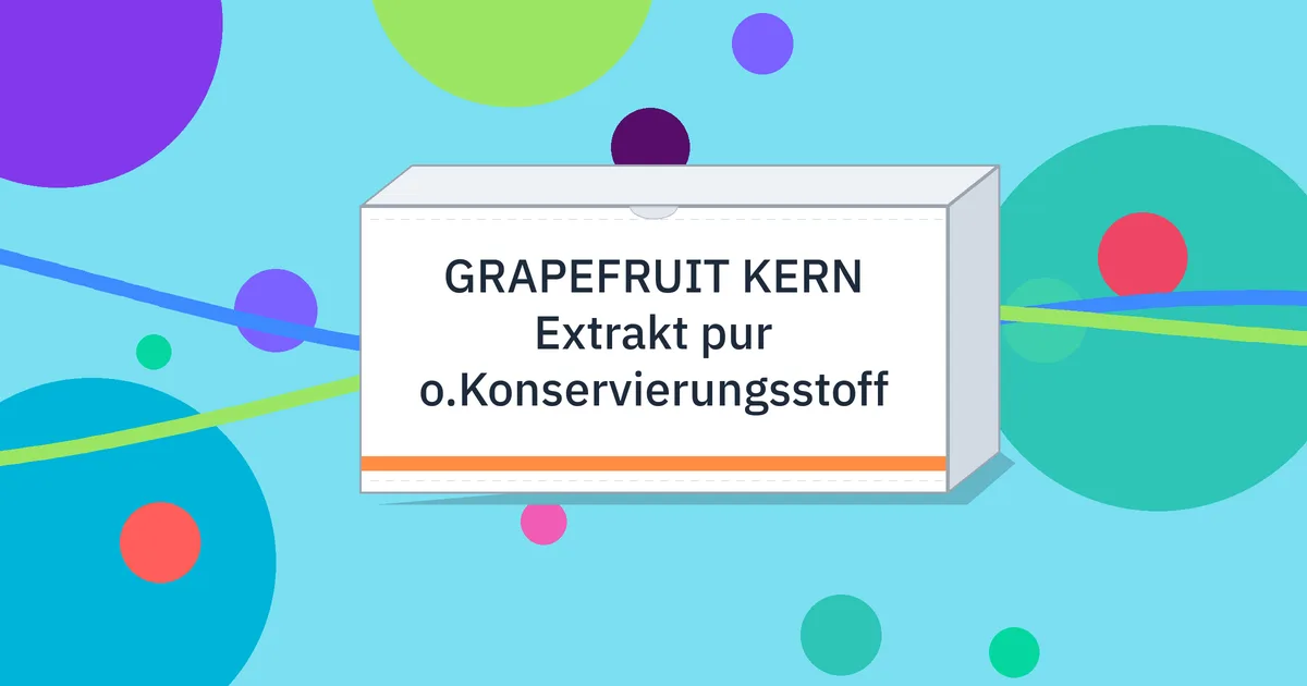 Symbolbild: Packung mit der Aufschrift GRAPEFRUIT KERN Extrakt pur o.Konservierungsstoff (PZN 00668123) – Verfügbarkeit und Bezug in Apotheken in Frankfurt am Main