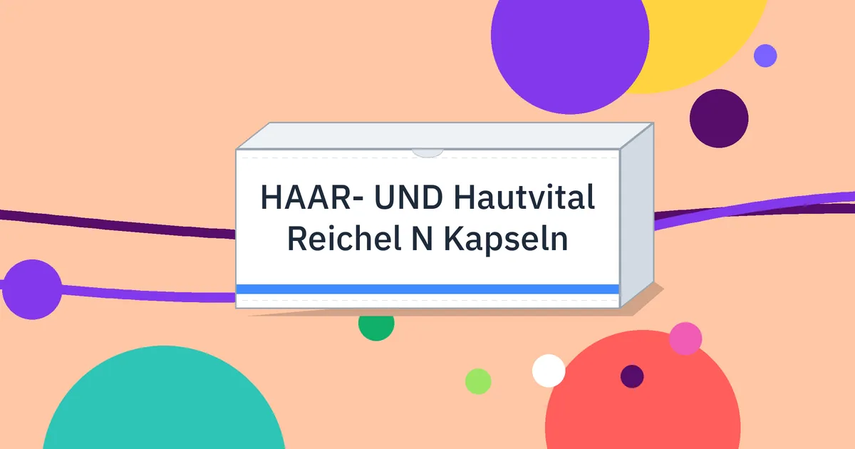 Symbolbild: Packung mit der Aufschrift HAAR- UND Hautvital Reichel N Kapseln (PZN 06305143) – Verfügbarkeit und Bezug in Apotheken in Frankfurt am Main