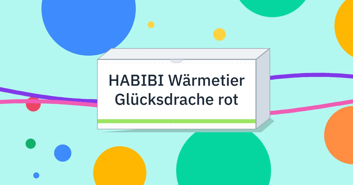 Symbolbild: Packung mit der Aufschrift HABIBI Wärmetier Glücksdrache rot (PZN 17376703) – Verfügbarkeit und Bezug in Apotheken in Frankfurt am Main