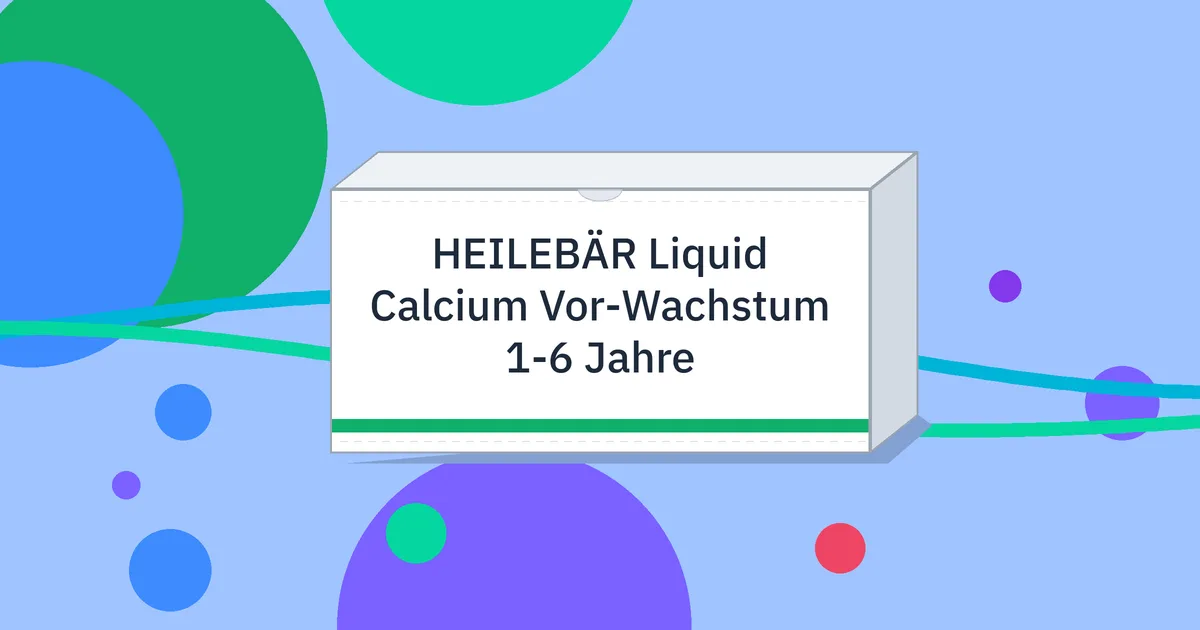 Symbolbild: Packung mit der Aufschrift HEILEBÄR Liquid Calcium Vor-Wachstum 1-6 Jahre (PZN 20420454) – Verfügbarkeit und Bezug in Apotheken in Frankfurt am Main
