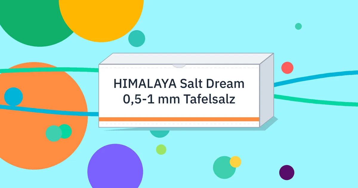 Symbolbild: Packung mit der Aufschrift HIMALAYA Salt Dream 0,5-1 mm Tafelsalz (PZN 10304474) – Verfügbarkeit und Bezug in Apotheken in Frankfurt am Main