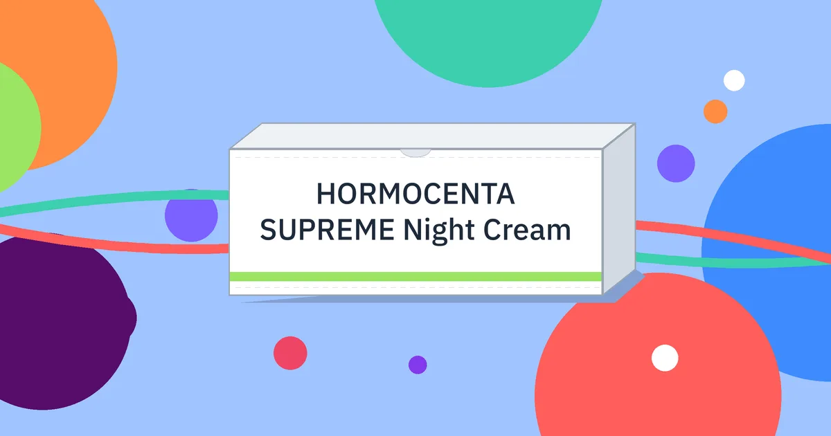 Symbolbild: Packung mit der Aufschrift HORMOCENTA SUPREME Night Cream (PZN 15240543) – Verfügbarkeit und Bezug in Apotheken in Frankfurt am Main