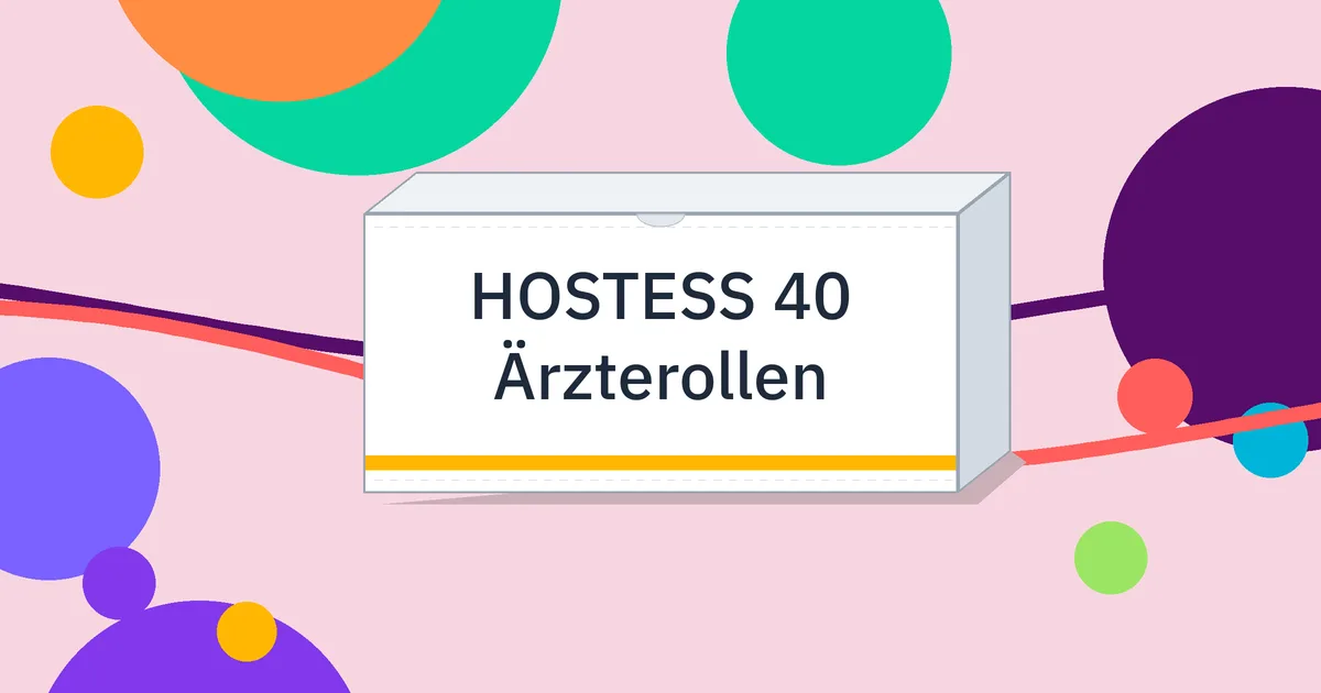 Symbolbild: Packung mit der Aufschrift HOSTESS 40 Ärzterollen (PZN 00602874) – Verfügbarkeit und Bezug in Apotheken in Frankfurt am Main
