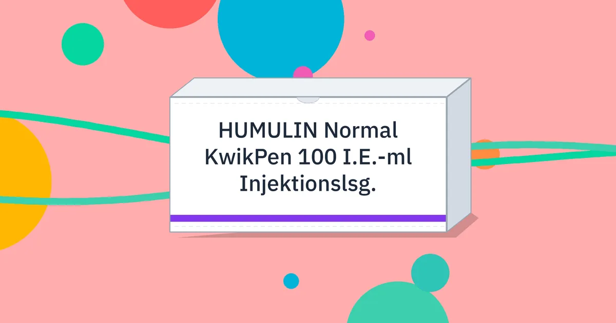 Symbolbild: Packung mit der Aufschrift HUMULIN Normal KwikPen 100 I.E.-ml Injektionslsg. (PZN 19248961) – Verfügbarkeit und Bezug in Apotheken in Frankfurt am Main