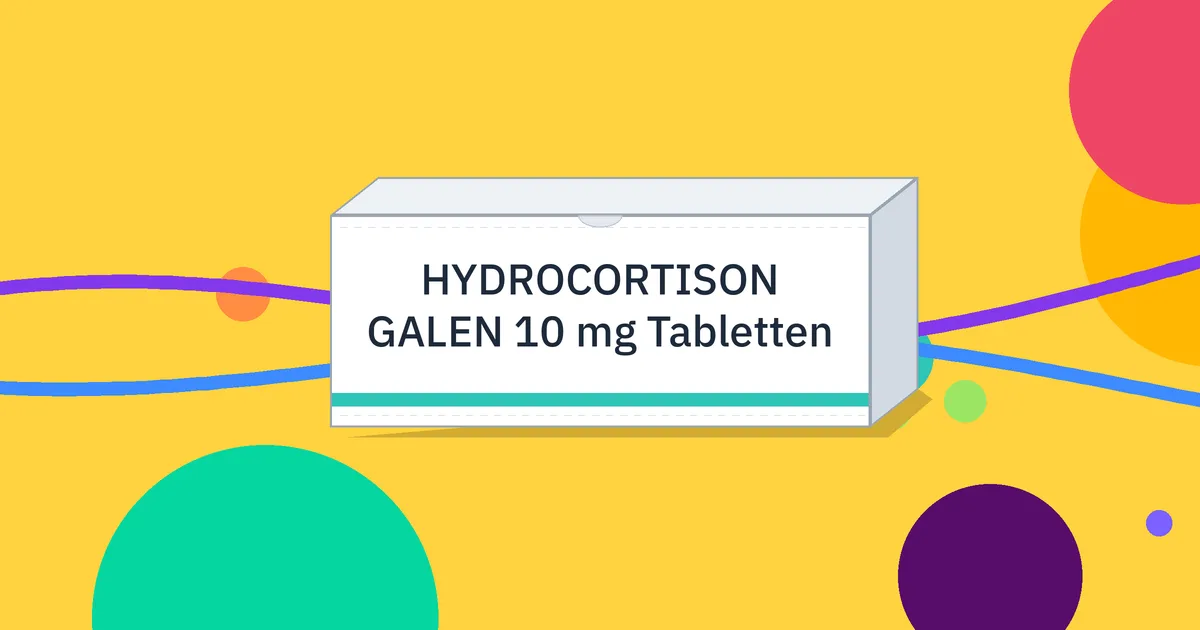 Symbolbild: Packung mit der Aufschrift HYDROCORTISON GALEN 10 mg Tabletten (PZN 02818609) – Verfügbarkeit und Bezug in Apotheken in Frankfurt am Main