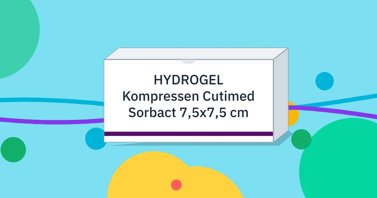 Symbolbild: Packung mit der Aufschrift HYDROGEL Kompressen Cutimed Sorbact 7,5x7,5 cm (PZN 14372923) – Verfügbarkeit und Bezug in Apotheken in Frankfurt am Main