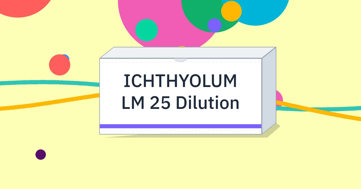 Symbolbild: Packung mit der Aufschrift ICHTHYOLUM LM 25 Dilution (PZN 13558778) – Verfügbarkeit und Bezug in Apotheken in Frankfurt am Main