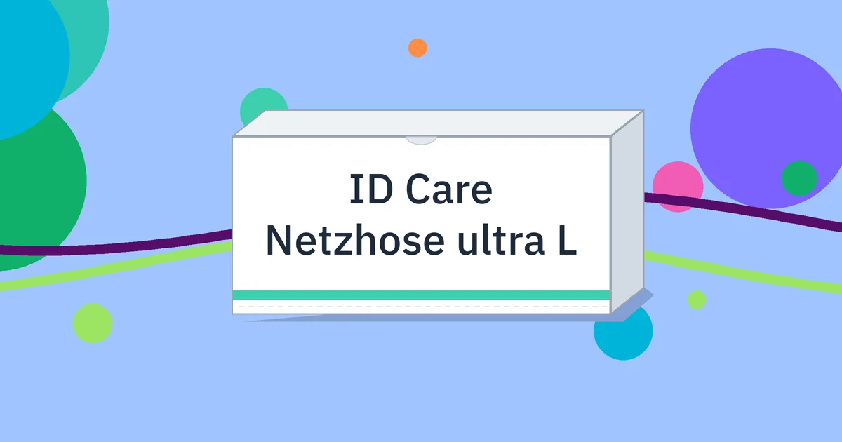 Symbolbild: Packung mit der Aufschrift ID Care Netzhose ultra L (PZN 16162609) – Verfügbarkeit und Bezug in Apotheken in Frankfurt am Main