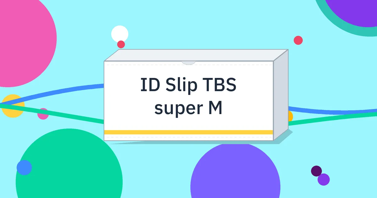 Symbolbild: Packung mit der Aufschrift ID Slip TBS super M (PZN 16626575) – Verfügbarkeit und Bezug in Apotheken in Frankfurt am Main