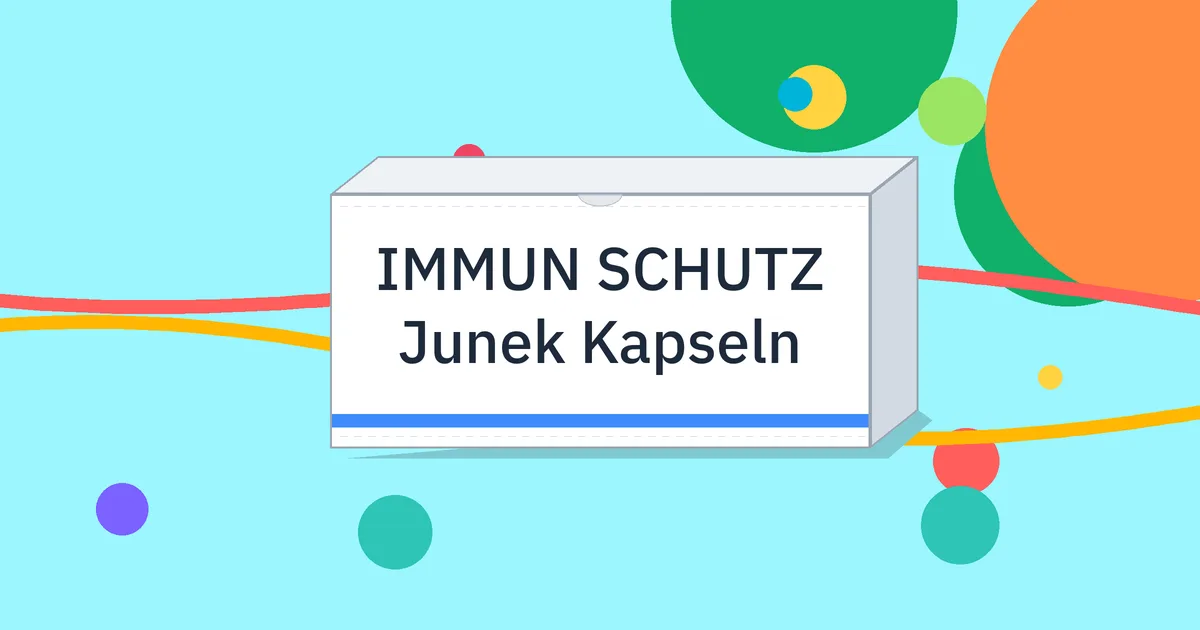 Symbolbild: Packung mit der Aufschrift IMMUN SCHUTZ Junek Kapseln (PZN 15656930) – Verfügbarkeit und Bezug in Apotheken in Frankfurt am Main