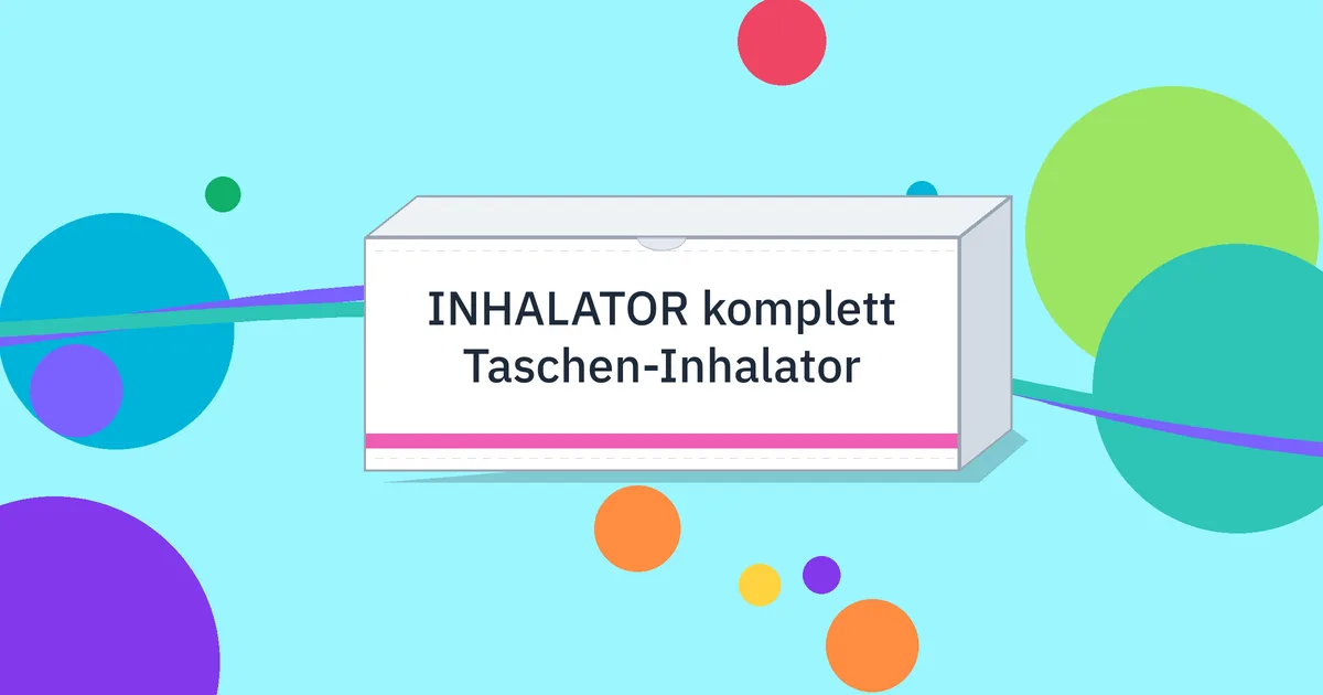 Symbolbild: Packung mit der Aufschrift INHALATOR komplett Taschen-Inhalator (PZN 01728301) – Verfügbarkeit und Bezug in Apotheken in Frankfurt am Main