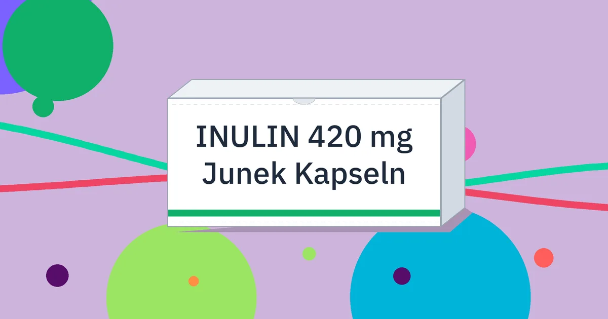Symbolbild: Packung mit der Aufschrift INULIN 420 mg Junek Kapseln (PZN 10396861) – Verfügbarkeit und Bezug in Apotheken in Frankfurt am Main