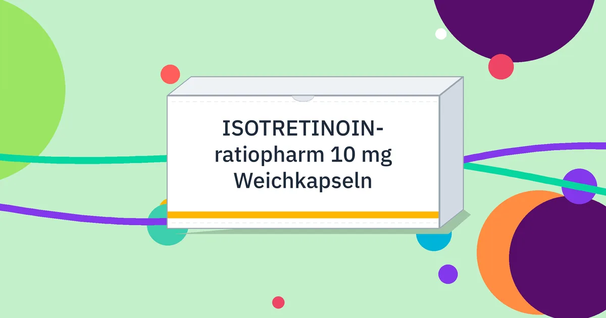 Symbolbild: Packung mit der Aufschrift ISOTRETINOIN-ratiopharm 10 mg Weichkapseln (PZN 02182086) – Verfügbarkeit und Bezug in Apotheken in Frankfurt am Main