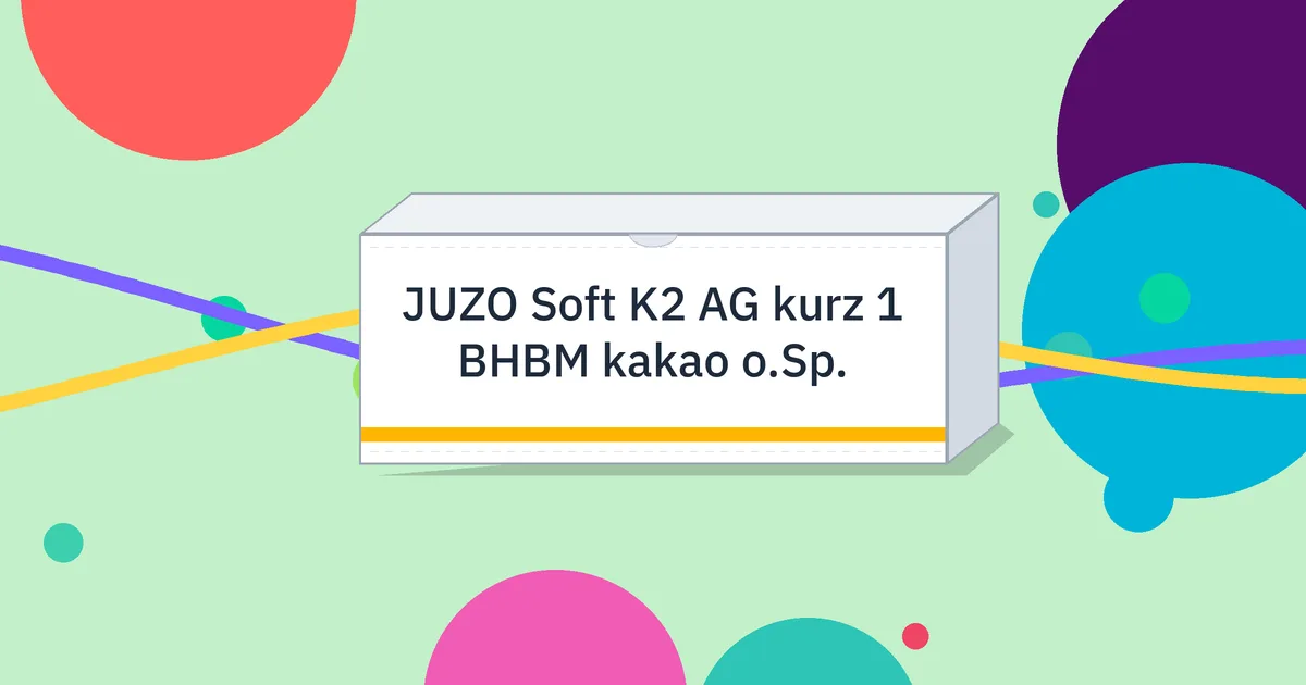 Symbolbild: Packung mit der Aufschrift JUZO Soft K2 AG kurz 1 BHBM kakao o.Sp. (PZN 14861881) – Verfügbarkeit und Bezug in Apotheken in Frankfurt am Main