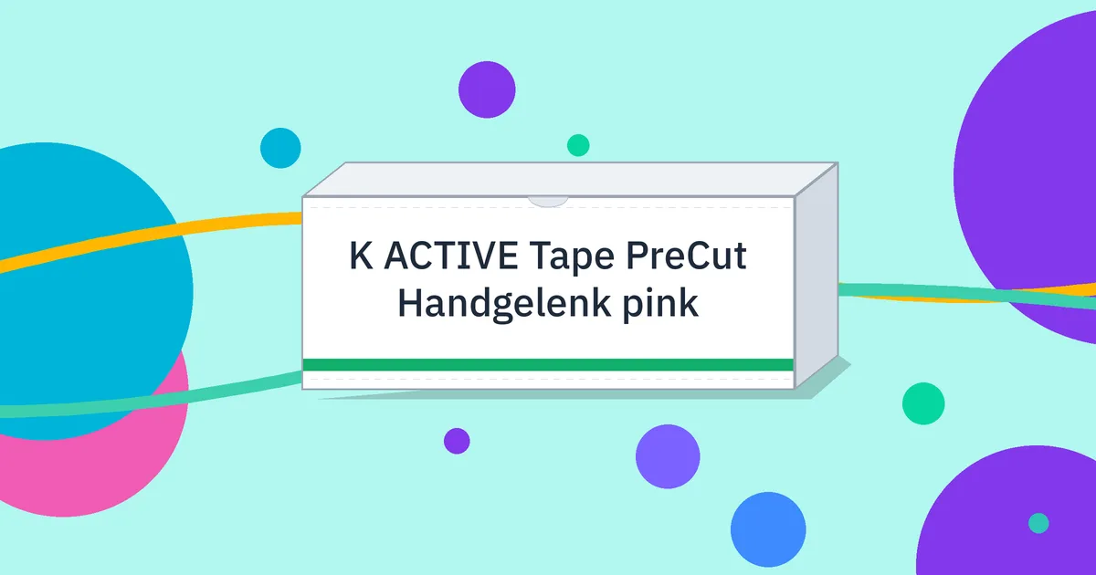 Symbolbild: Packung mit der Aufschrift K ACTIVE Tape PreCut Handgelenk pink (PZN 06936300) – Verfügbarkeit und Bezug in Apotheken in Frankfurt am Main
