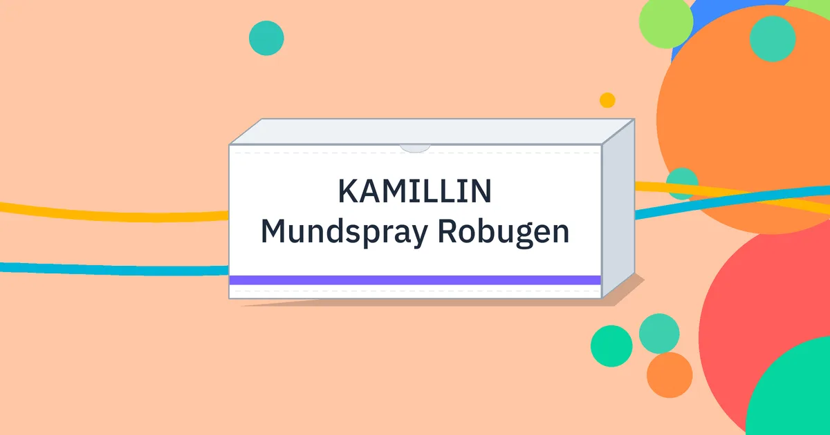 Symbolbild: Packung mit der Aufschrift KAMILLIN Mundspray Robugen (PZN 02895202) – Verfügbarkeit und Bezug in Apotheken in Frankfurt am Main