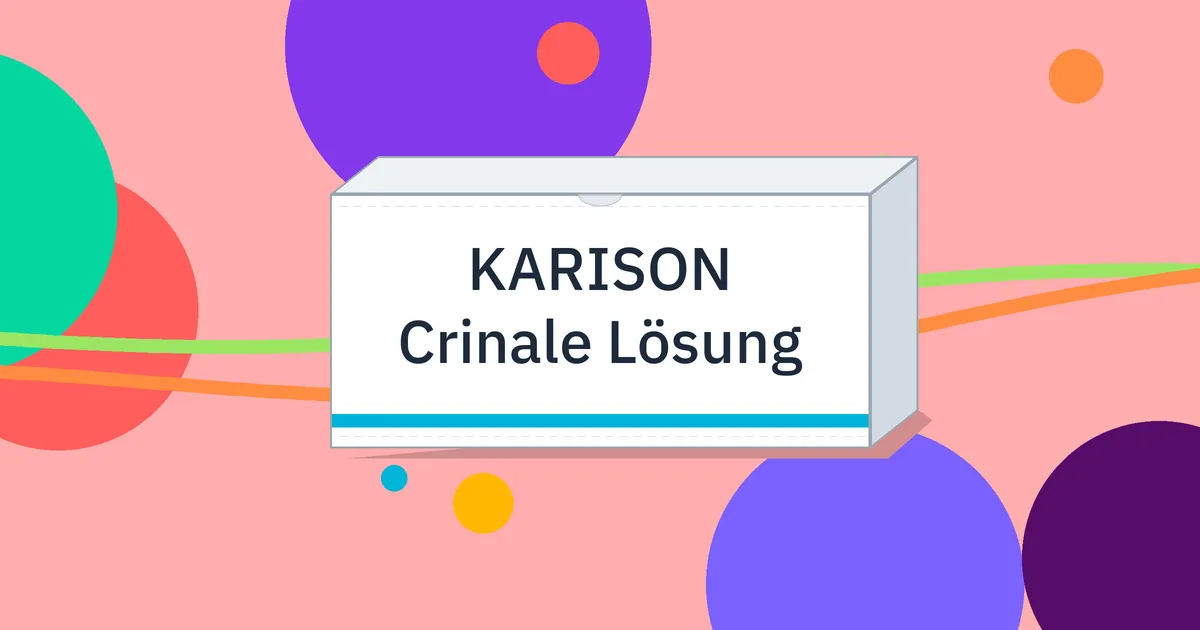 Symbolbild: Packung mit der Aufschrift KARISON Crinale Lösung (PZN 06978020) – Verfügbarkeit und Bezug in Apotheken in Frankfurt am Main