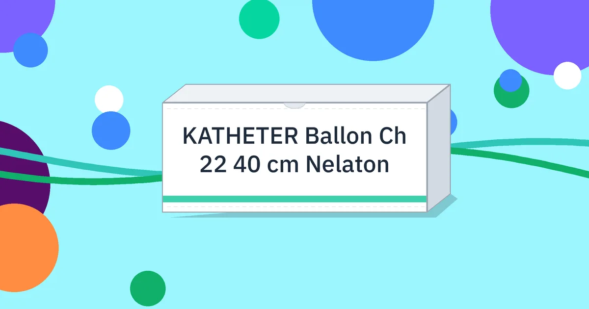 Symbolbild: Packung mit der Aufschrift KATHETER Ballon Ch 22 40 cm Nelaton (PZN 01730427) – Verfügbarkeit und Bezug in Apotheken in Frankfurt am Main