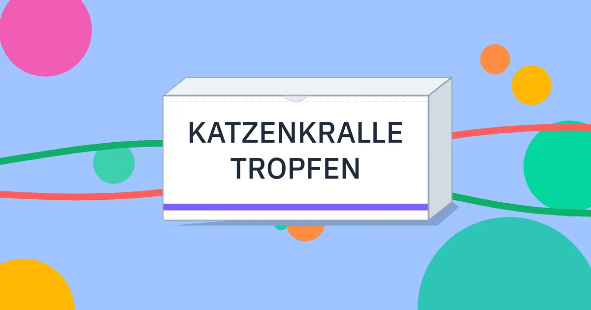 Symbolbild: Packung mit der Aufschrift KATZENKRALLE TROPFEN (PZN 14126650) – Verfügbarkeit und Bezug in Apotheken in Frankfurt am Main