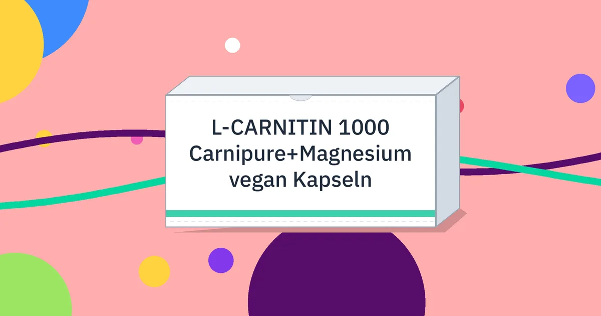 Symbolbild: Packung mit der Aufschrift L-CARNITIN 1000 Carnipure+Magnesium vegan Kapseln (PZN 18713373) – Verfügbarkeit und Bezug in Apotheken in Frankfurt am Main