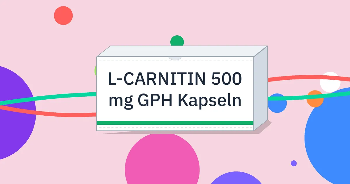 Symbolbild: Packung mit der Aufschrift L-CARNITIN 500 mg GPH Kapseln (PZN 07352481) – Verfügbarkeit und Bezug in Apotheken in Frankfurt am Main