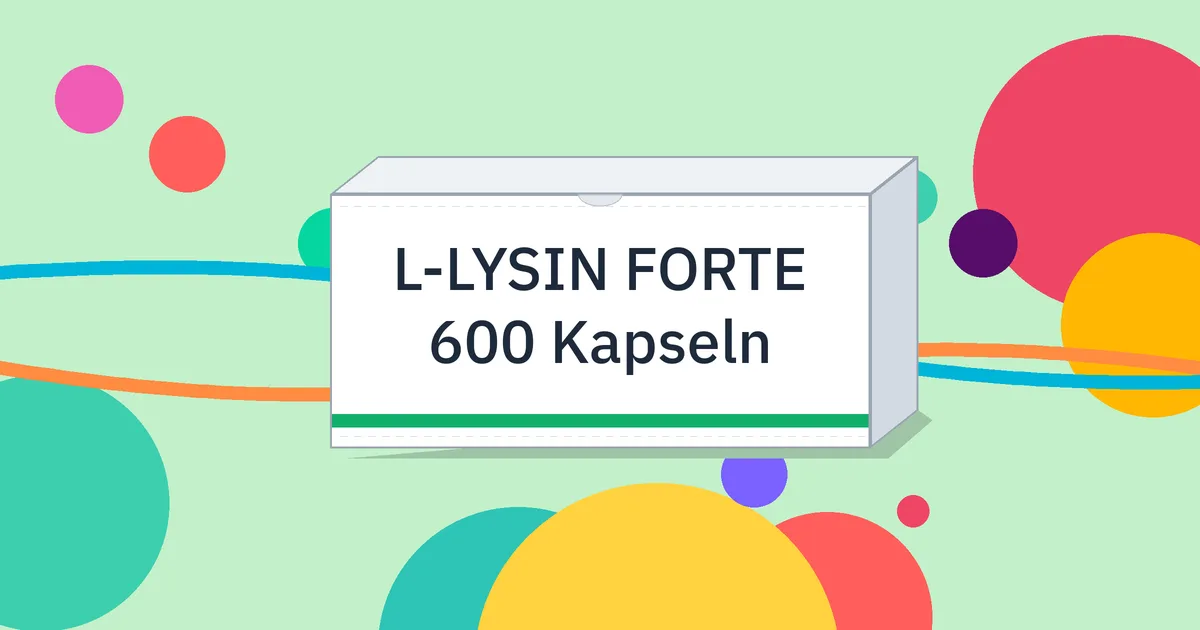 Symbolbild: Packung mit der Aufschrift L-LYSIN FORTE 600 Kapseln (PZN 14213998) – Verfügbarkeit und Bezug in Apotheken in Frankfurt am Main