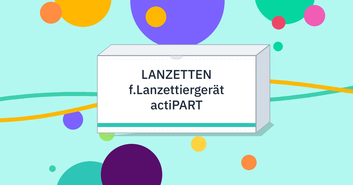 Symbolbild: Packung mit der Aufschrift LANZETTEN f.Lanzettiergerät actiPART (PZN 09335512) – Verfügbarkeit und Bezug in Apotheken in Frankfurt am Main