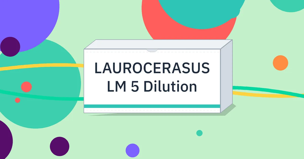 Symbolbild: Packung mit der Aufschrift LAUROCERASUS LM 5 Dilution (PZN 13523969) – Verfügbarkeit und Bezug in Apotheken in Frankfurt am Main