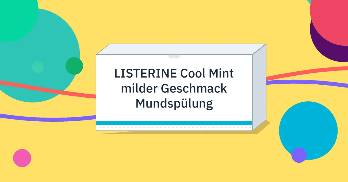 Symbolbild: Packung mit der Aufschrift LISTERINE Cool Mint milder Geschmack Mundspülung (PZN 14301194) – Verfügbarkeit und Bezug in Apotheken in Frankfurt am Main
