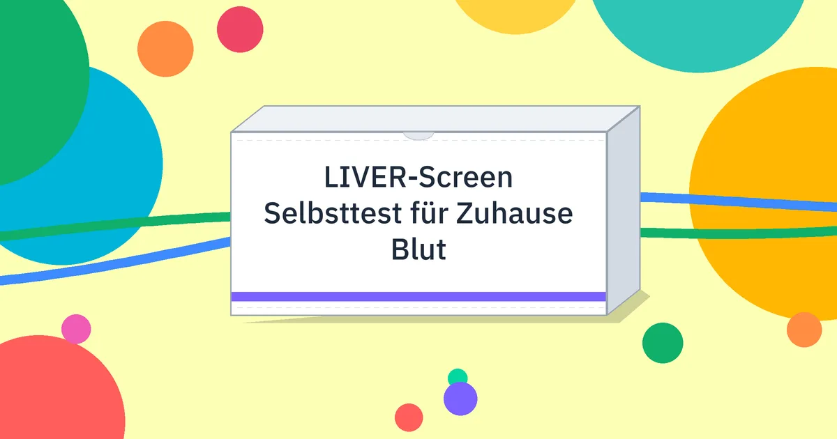 Symbolbild: Packung mit der Aufschrift LIVER-Screen Selbsttest für Zuhause Blut (PZN 18376237) – Verfügbarkeit und Bezug in Apotheken in Frankfurt am Main