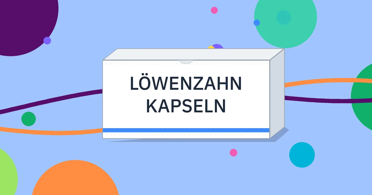 Symbolbild: Packung mit der Aufschrift LÖWENZAHN KAPSELN (PZN 08611039) – Verfügbarkeit und Bezug in Apotheken in Frankfurt am Main