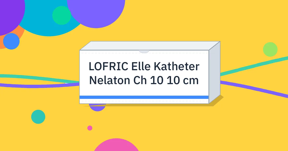 Symbolbild: Packung mit der Aufschrift LOFRIC Elle Katheter Nelaton Ch 10 10 cm (PZN 16756266) – Verfügbarkeit und Bezug in Apotheken in Frankfurt am Main