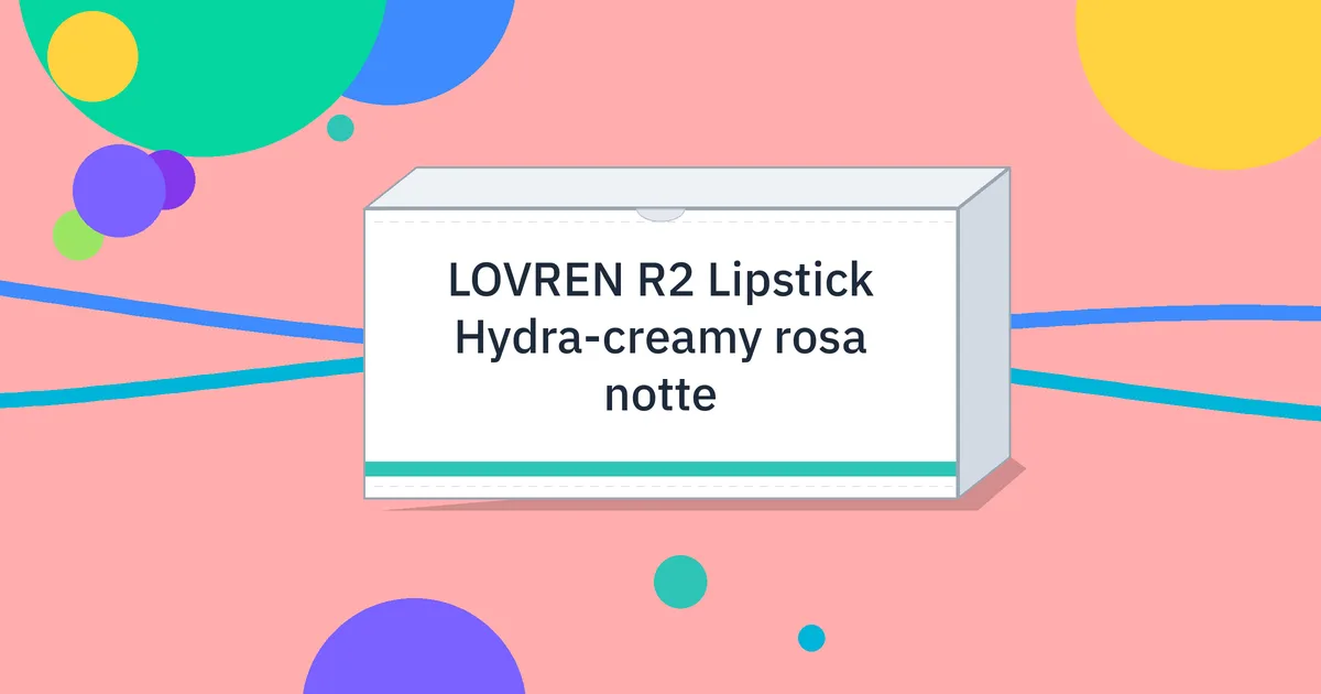 Symbolbild: Packung mit der Aufschrift LOVREN R2 Lipstick Hydra-creamy rosa notte (PZN 20030279) – Verfügbarkeit und Bezug in Apotheken in Frankfurt am Main