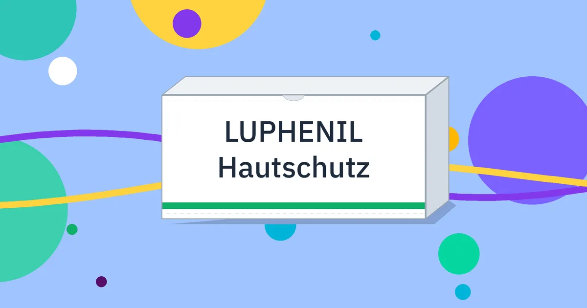 Symbolbild: Packung mit der Aufschrift LUPHENIL Hautschutz (PZN 01641238) – Verfügbarkeit und Bezug in Apotheken in Frankfurt am Main