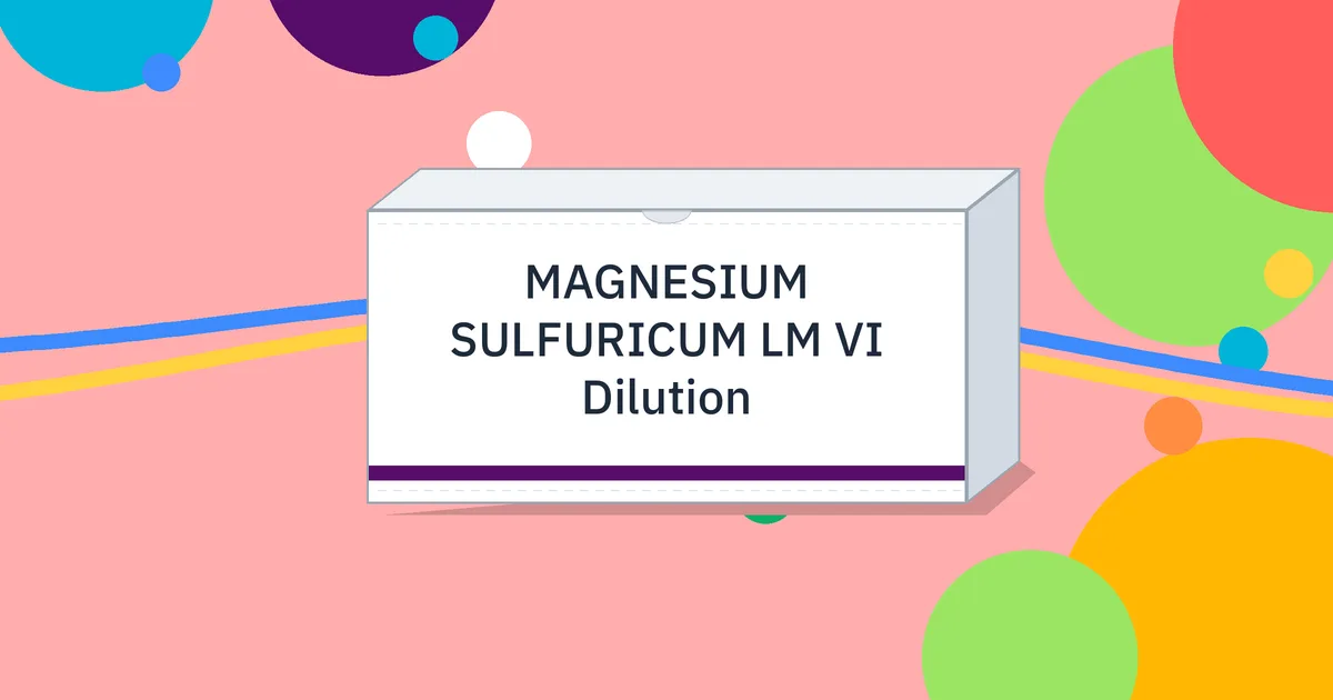 Symbolbild: Packung mit der Aufschrift MAGNESIUM SULFURICUM LM VI Dilution (PZN 02668771) – Verfügbarkeit und Bezug in Apotheken in Frankfurt am Main