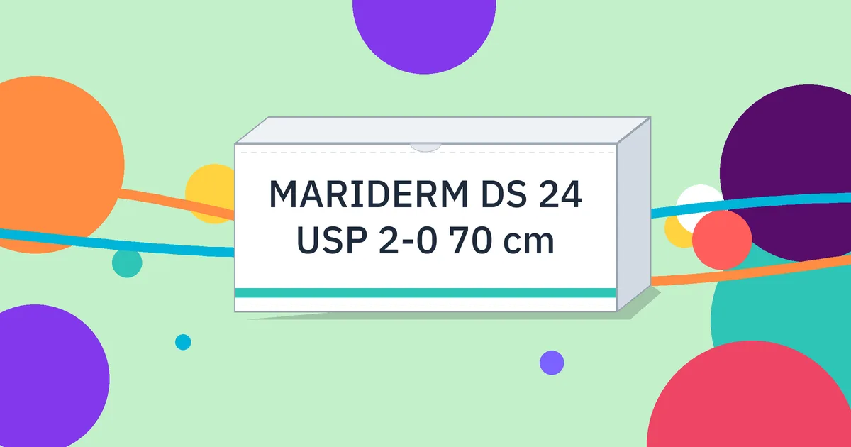 Symbolbild: Packung mit der Aufschrift MARIDERM DS 24 USP 2-0 70 cm (PZN 07327359) – Verfügbarkeit und Bezug in Apotheken in Frankfurt am Main