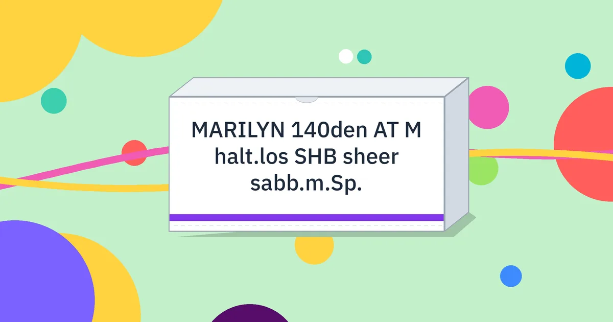 Symbolbild: Packung mit der Aufschrift MARILYN 140den AT M halt.los SHB sheer sabb.m.Sp. (PZN 16186604) – Verfügbarkeit und Bezug in Apotheken in Frankfurt am Main