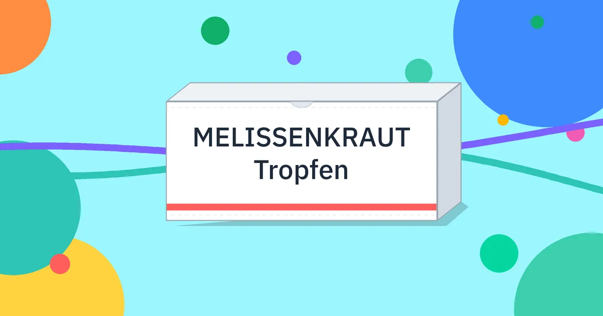 Symbolbild: Packung mit der Aufschrift MELISSENKRAUT Tropfen (PZN 17555570) – Verfügbarkeit und Bezug in Apotheken in Frankfurt am Main