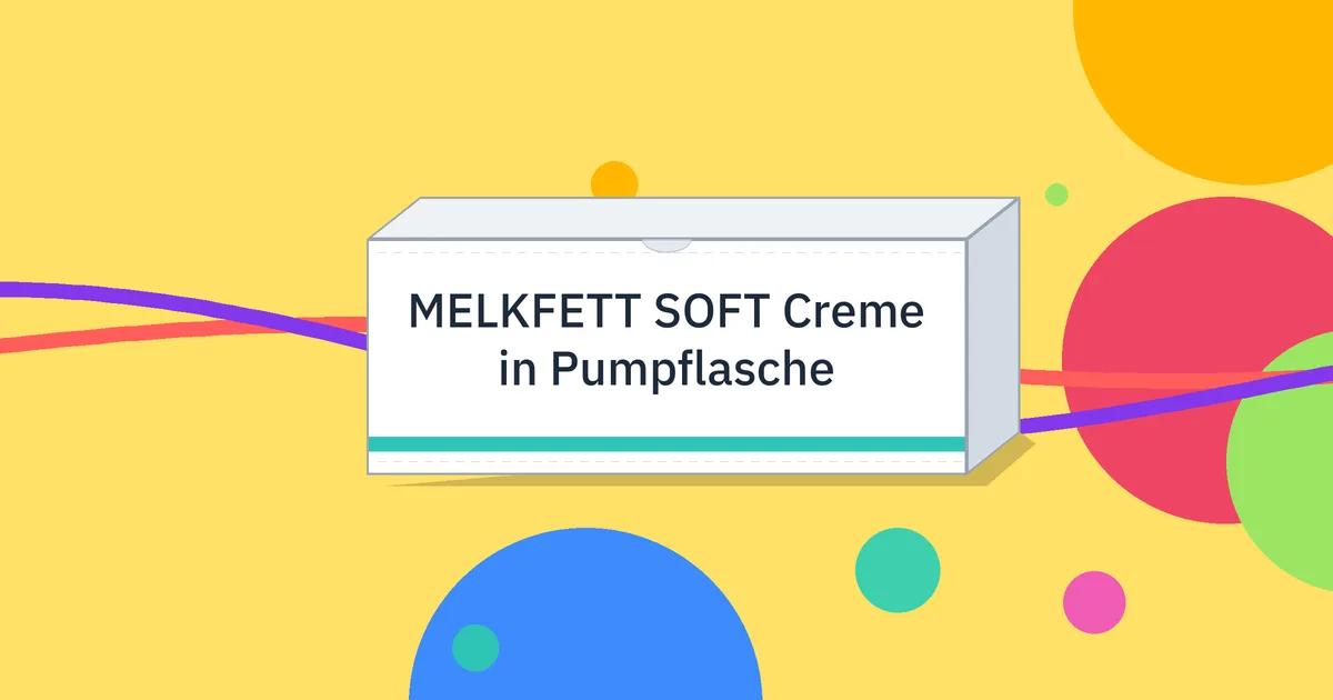 Symbolbild: Packung mit der Aufschrift MELKFETT SOFT Creme in Pumpflasche (PZN 00701576) – Verfügbarkeit und Bezug in Apotheken in Frankfurt am Main