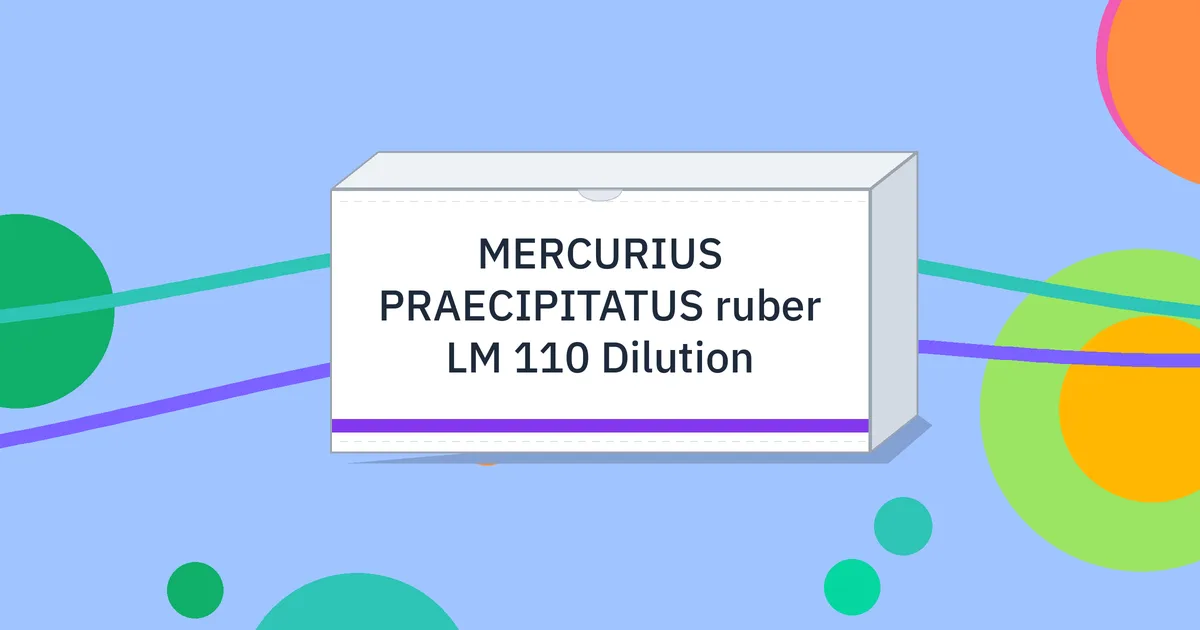 Symbolbild: Packung mit der Aufschrift MERCURIUS PRAECIPITATUS ruber LM 110 Dilution (PZN 12953461) – Verfügbarkeit und Bezug in Apotheken in Frankfurt am Main