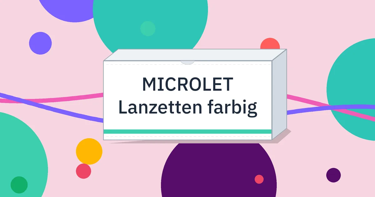 Symbolbild: Packung mit der Aufschrift MICROLET Lanzetten farbig (PZN 09245281) – Verfügbarkeit und Bezug in Apotheken in Frankfurt am Main