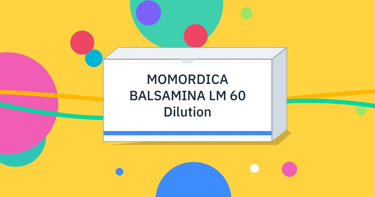 Symbolbild: Packung mit der Aufschrift MOMORDICA BALSAMINA LM 60 Dilution (PZN 13610510) – Verfügbarkeit und Bezug in Apotheken in Frankfurt am Main