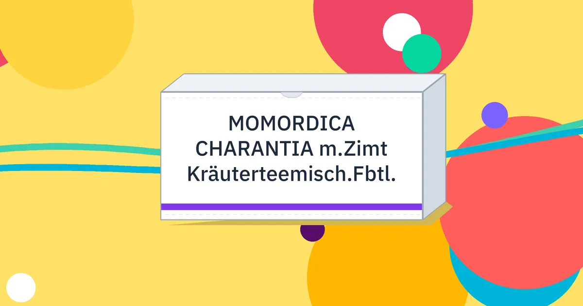 Symbolbild: Packung mit der Aufschrift MOMORDICA CHARANTIA m.Zimt Kräuterteemisch.Fbtl. (PZN 04492247) – Verfügbarkeit und Bezug in Apotheken in Frankfurt am Main