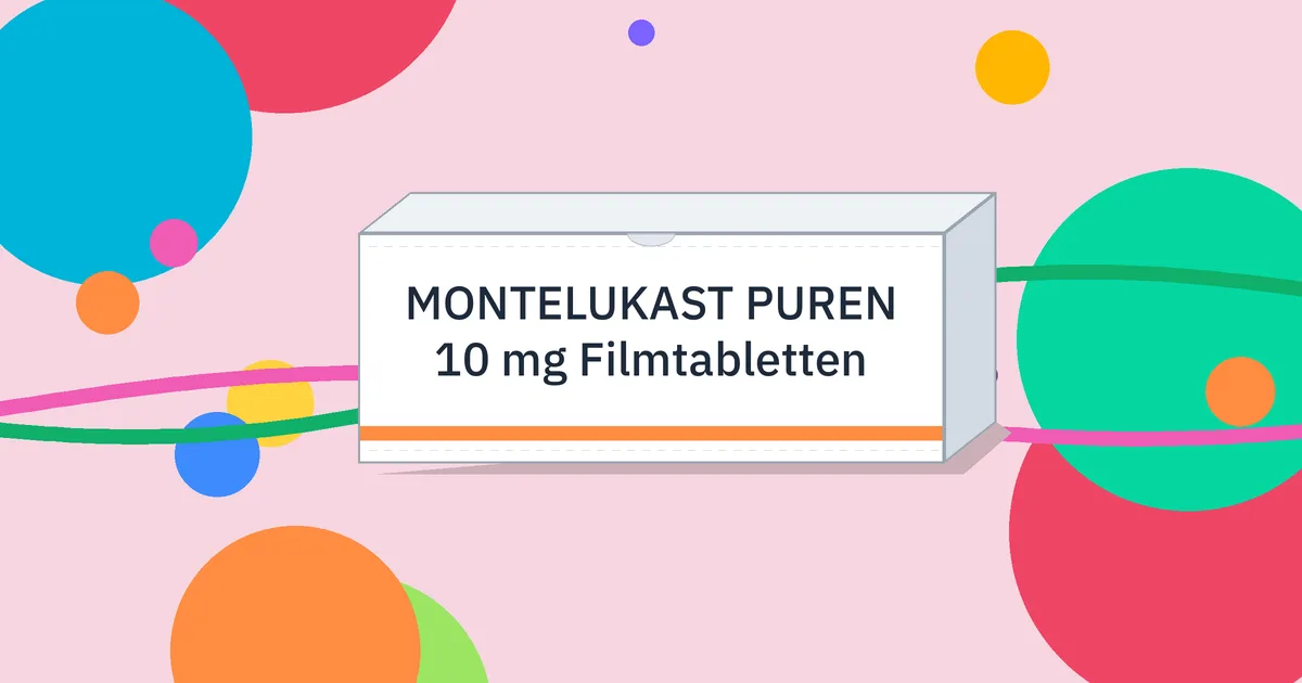Symbolbild: Packung mit der Aufschrift MONTELUKAST PUREN 10 mg Filmtabletten (PZN 11356556) – Verfügbarkeit und Bezug in Apotheken in Frankfurt am Main