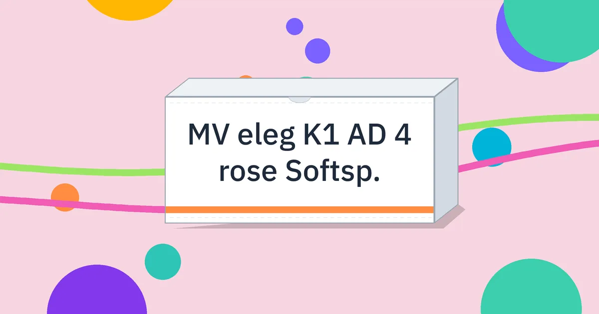 Symbolbild: Packung mit der Aufschrift MV eleg K1 AD 4 rose Softsp. (PZN 14685740) – Verfügbarkeit und Bezug in Apotheken in Frankfurt am Main